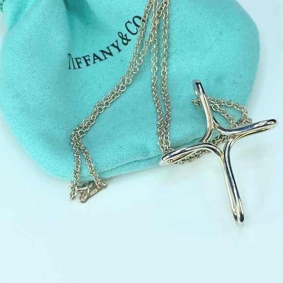 Jewelry | Tiffany Co Sterling Silver Elsa Peretti Infinity 15 Cross ...